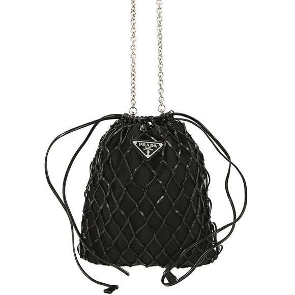 Prada | Bags | Prada Mesh Satin 2way Clutch Bag | Poshmark